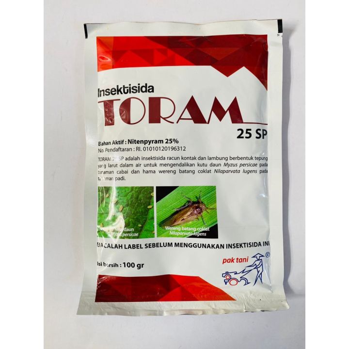 Insektisida pengendali hama wereng TORAM 25SP isi 100gr pak tani ...