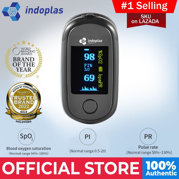 Indoplas Rechargeable Pulse Oximeter | Lazada PH