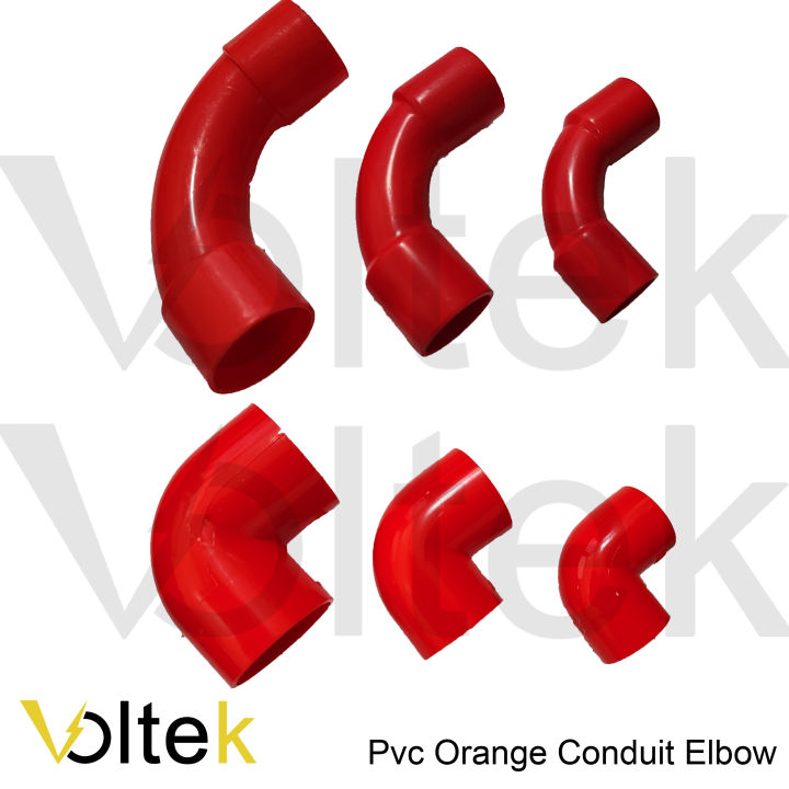 PVC conduit elbow orange for electrical pipe heavy duty short and mini ...