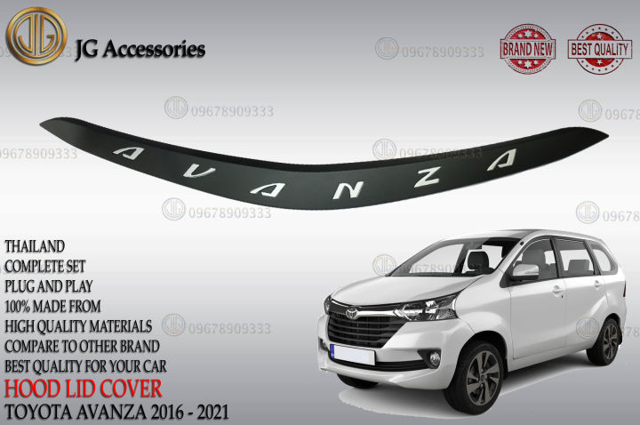 TOYOTA AVANZA 2016 2017 2018 2019 2020 2021 HOOD LID COVER MATTE BLACK ...