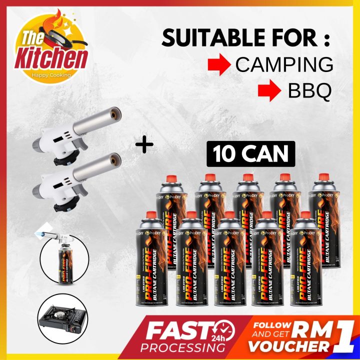 10 Cans Butane Burner Welding Fire Maker Flame Gun For Stoves + CAMPSOR ...