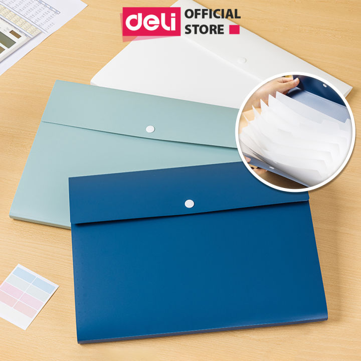 Túi Đựng Tài Liệu 8 Ngăn A4 Deli File Cặp Tệp Đựng Tài Liệu Chia Nhiều Ngăn Bìa Hồ Sợ Nhựa Cứng ...