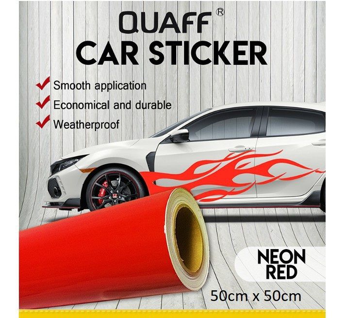 Car Sticker Vinyl Red Glossy 50cm x 50cm | Lazada PH