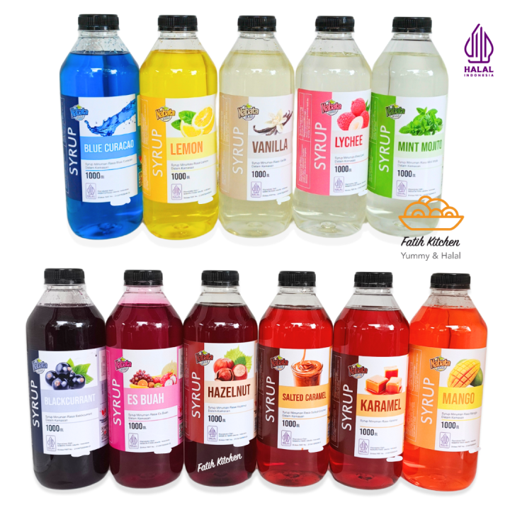 NABATA Sirup Aneka Varian Rasa 1000 ml Halal Asli All Premium Flavoured ...