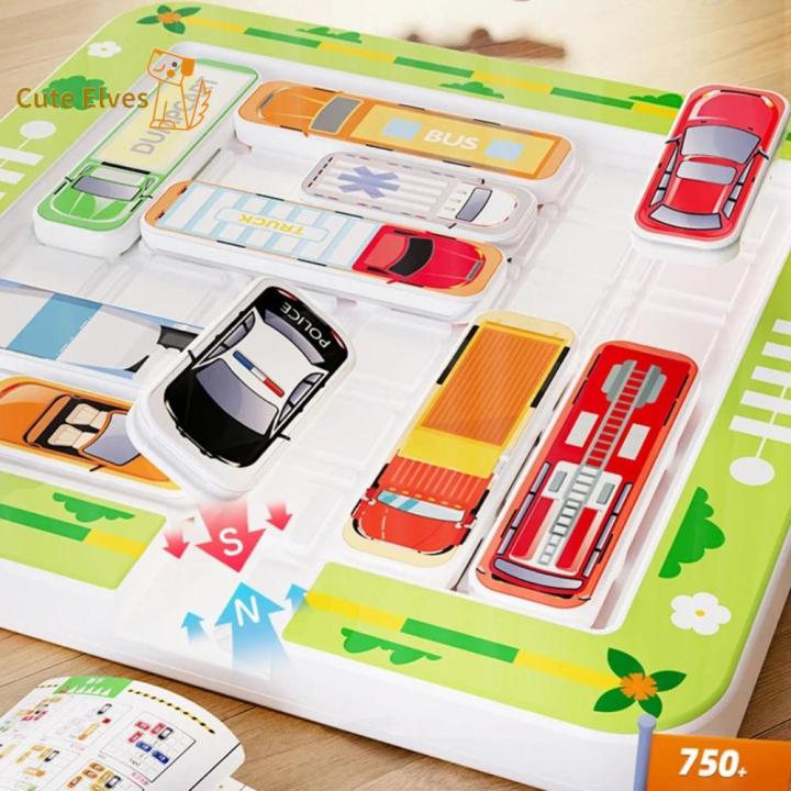 CUTE ELVES Montessori Car ic Maze Toy Learning Educational Parking Lot ...