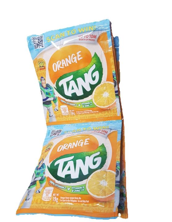 TANG Powdered Juice 100% Vitamin C - Orange Flavor (12 packs x 19 grams ...