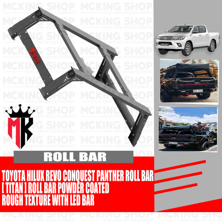 Toyota Hilux Revo Conquest Panther ( Titan ) Roll Bar Powder Coated ...