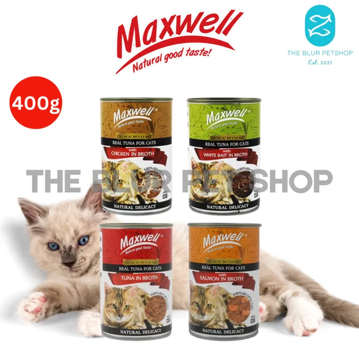 400g Maxwell Premium Real Tuna Canned Cat Food All Stages Adult Kitten ...
