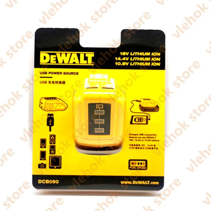 DEWALT DCB090 USB Power Source Adapter Batteries Charging Converter ...