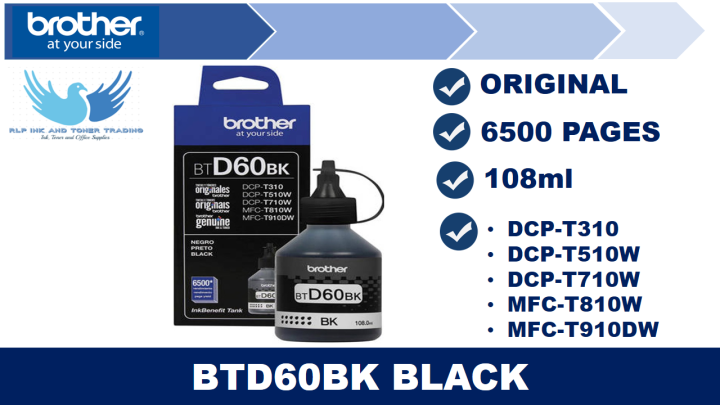 Brother BTD60BK Black Genuine Ink Bottle | Lazada PH