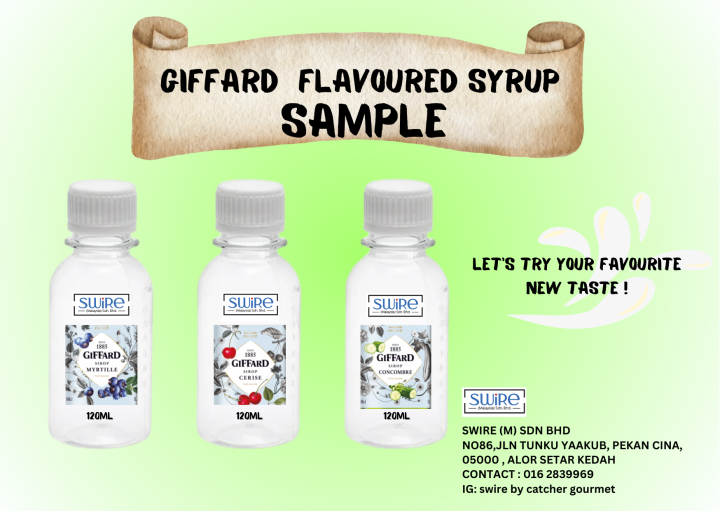 SAMPLE PACK GIFFARD SYRUP - 120ML | Lazada