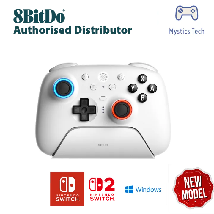 8Bitdo Ultimate 2 Bluetooth Controller for Switch & PC, Switch.TMR ...