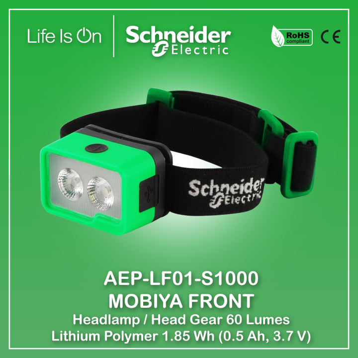 Schneider Mobiya Front Wearable Rechargeable Headlight Head Gear ...