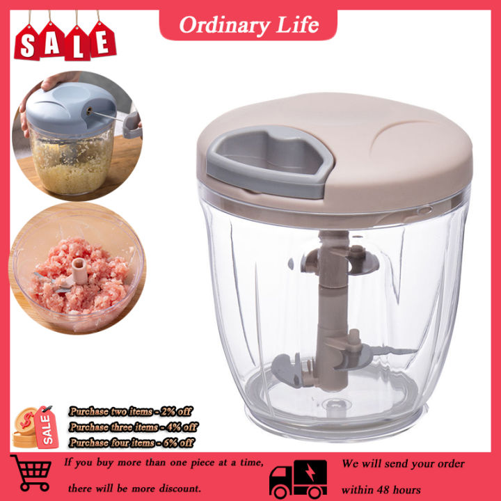 【in stock】500/900ml Hand Chopper Manual Rope Food Processor With ...