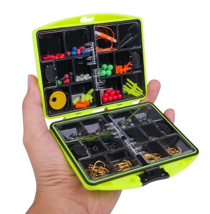 184 PCS. FISHING KIT IN HANDY AND DURABLE TACKLE BOX EYELESS HOOK ...