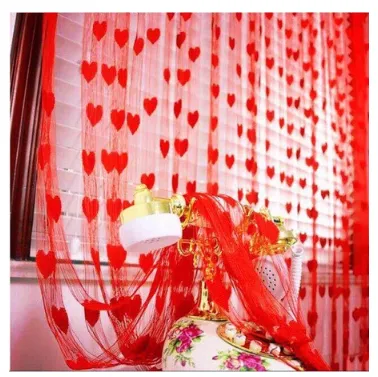 Heart StyleLine String Door Curtain assel Window Curtain Kurtina ...