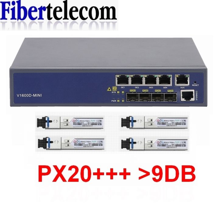 EPON OLT 4PON Ports FTTH mini OLT CATV Carrier-grade high-density Fiber ...