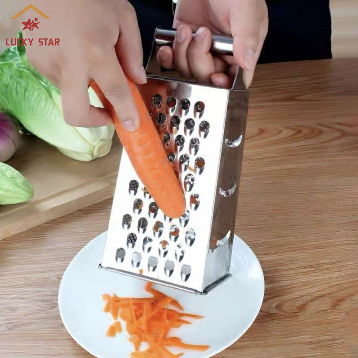 4 Sided Grater Stainless Steel Cheese Grater Slicers Multi Purpose ...