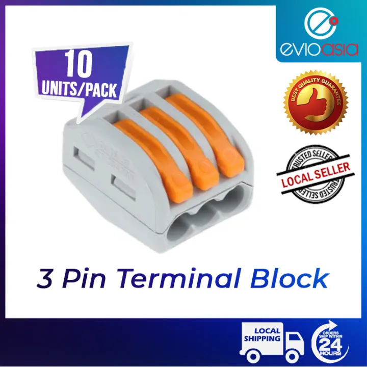 2 Pin / 3 Pin Electric Terminal Block Wire Quick Cable Electrical ...