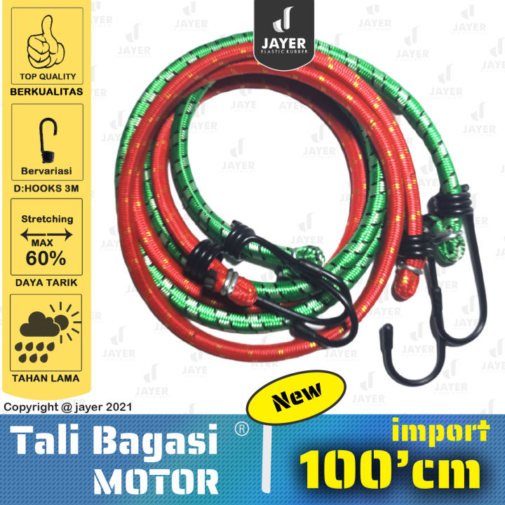 Tali Karet Kurir / Tali Bagasi Ikat Barang Motor 1 Meter | Lazada Indonesia