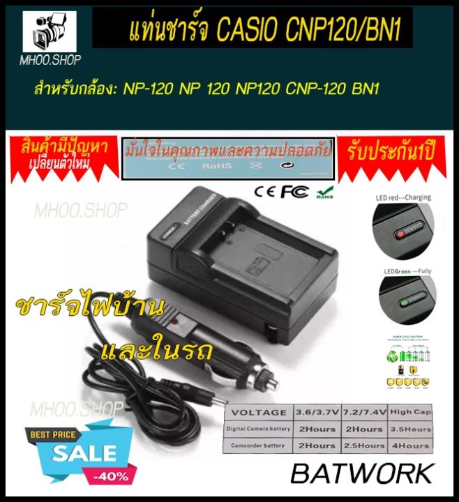 แท่นชาร์จแบตกล้อง CHARGER CASIO CNP120/BN1 สำหรับกล้อง NP-120 NP 120 ...