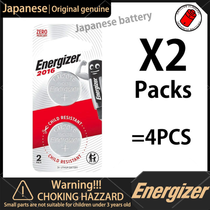 Energizer CR2016 (4 pcs) Battery 3V Lithium Coin Cell Button CR-2016 ...