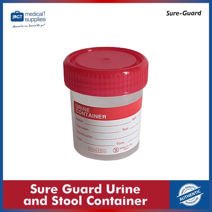 Sure-Guard Sterile Urine/Stool Container (60mL) | Transparent, Screw-on ...