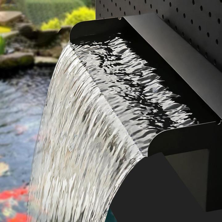 Loviver Waterfall Spillway Water Flow 7.87 inch Pool Fountain Stainless ...