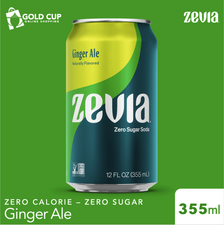 Zevia Ginger Ale Soda 355ml (Zero Sugar - Zero Calories) | Lazada PH