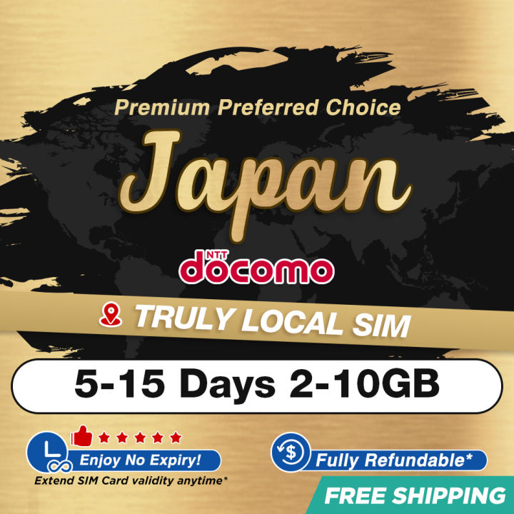 Japan DOCOMO Local SIM Card Ultimate 5-15 Days 2-10GB 4G Data | Truly Local Turbo Data Speed ...