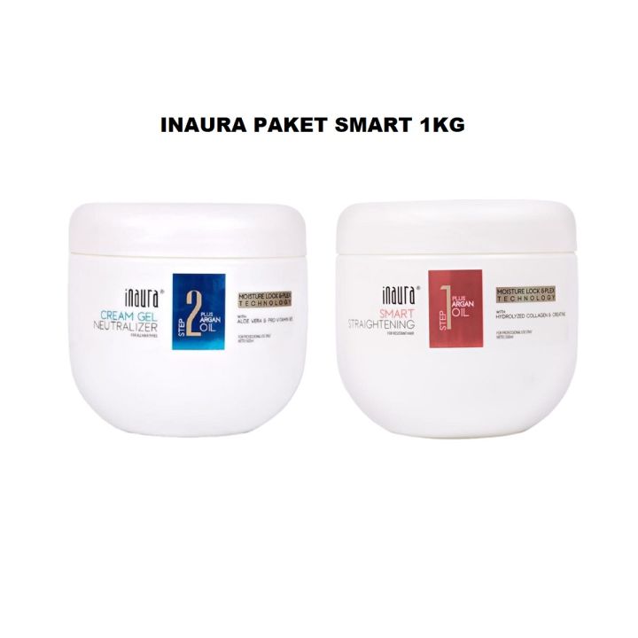 Inaura Paket Smoothing Step 1 Smart 1kg + Step 2 Cream gel 1kg | Lazada ...
