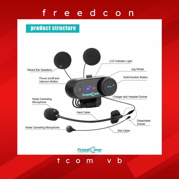 FREEDCONN t-com vb intercom 2 riders mpph | Lazada PH