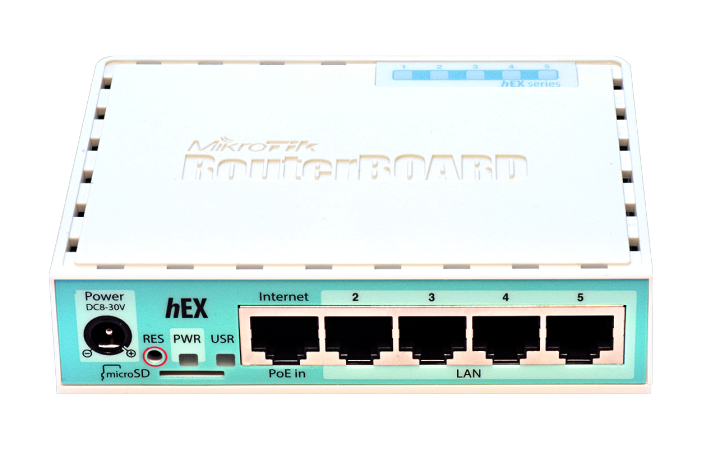 Spot Mikrotik RB750Gr3 hEX gigabit wired router home mini 5-port ROS ...