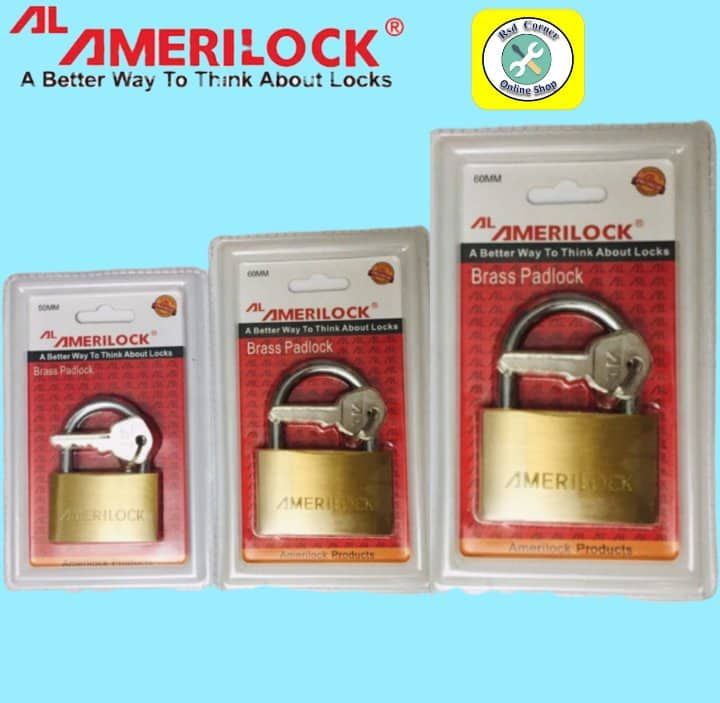 AMERILOCK Heavy Duty Brass Padlock Short Shackle (20mm, 25mm, 30mm ...