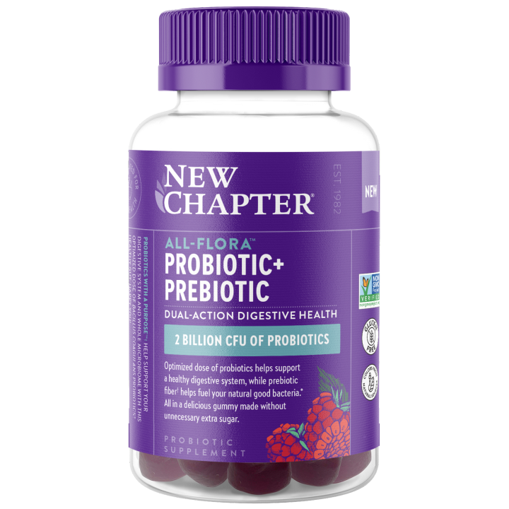 New Chapter All-Flora Probiotic + Prebiotic, Raspberry, 60 Gummies ...