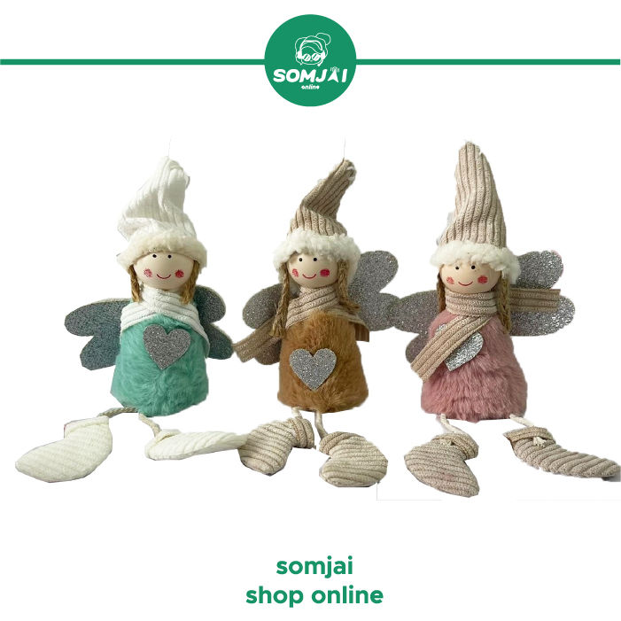 Somjai Selected สินค้าเทศกาล อุปกรณ์ตกแต่งคริสมาสต์20*9cm | Lazada.co.th