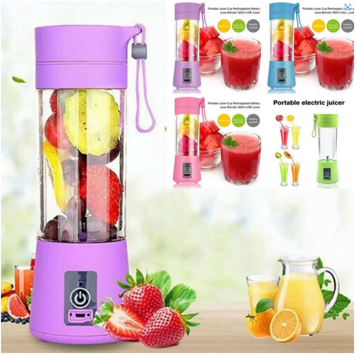 HM-03 Rechargeable Electric Fruit Juicer Portable Juice Cup Blender USB ...