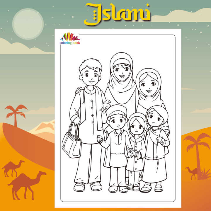 KERTAS MEWARNAI / KERTAS GAMBAR / COLORING / ISLAMI | Lazada Indonesia