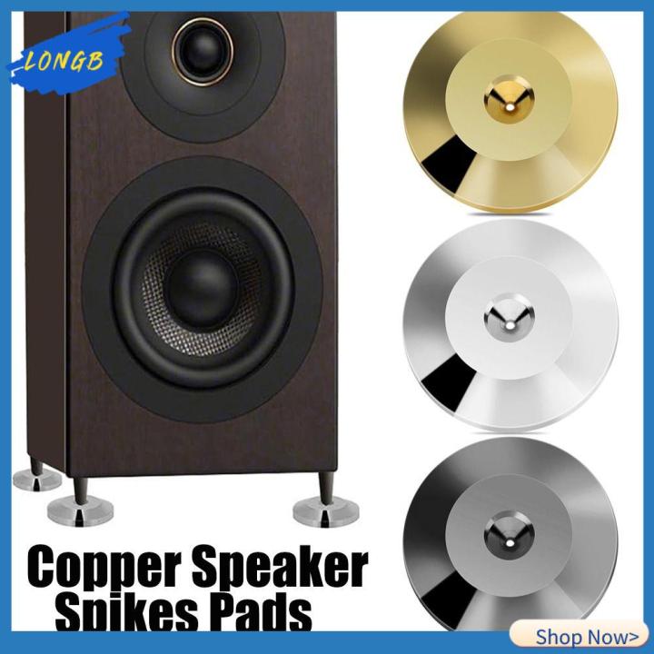 LONGB Copper Speaker Spikes Gold 25x5mm Speaker Feet Pad Turntable ...