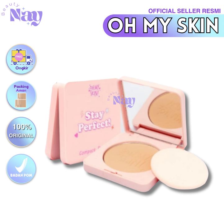 OHMYSKIN COMPACT POWDER BEDAK WAJAH STAY PERFECT BY OHMYSKIN! LOOSE POWDER BEDAK PADAT BY OH MY ...