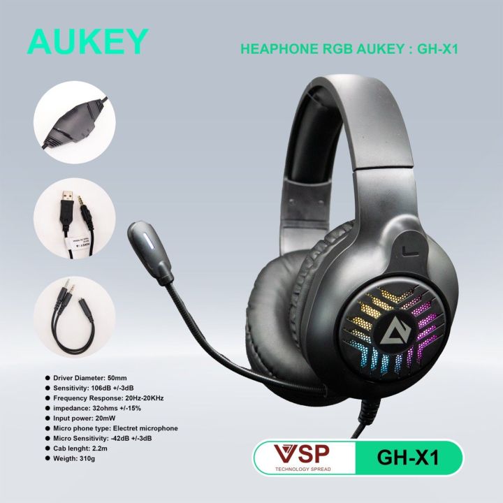 Tai Nghe VSP Gaming GH-X1 LED Tai Nghe Gaming VSP GH X1 LED RGB âm ...