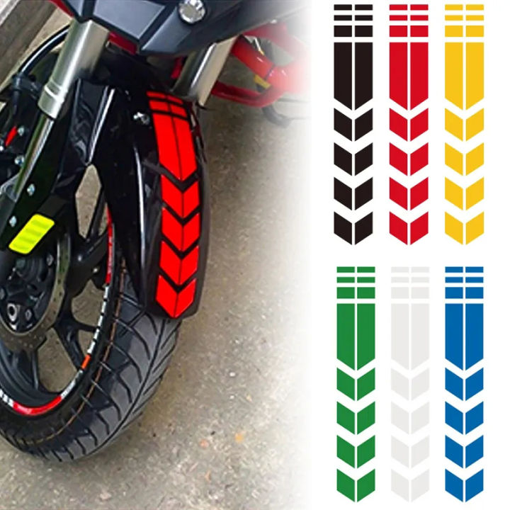 SEAMETAL Motorcycle Reflective Stickers 34x5.4cm Stripe Fender Paste ...