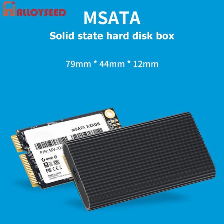 Protable มินิ USB 3.1เพื่อ MSATA SSD กล่อง Type-C อะแดปเตอร์ตู้ภายนอก ...