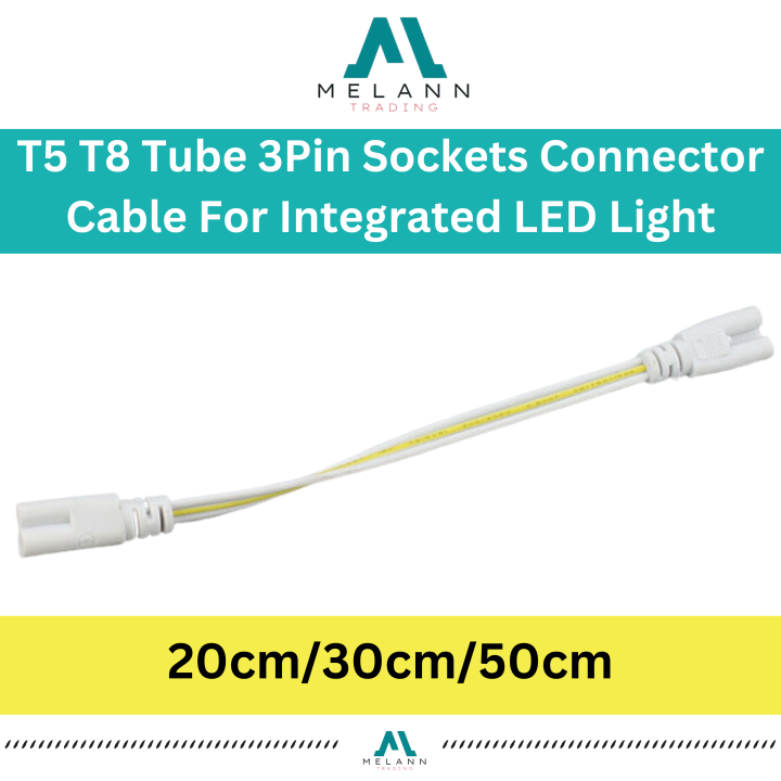 Buy T4 T5 T8 Tube Connector Cable for LED Fluorescent Lamp Grow Light ...