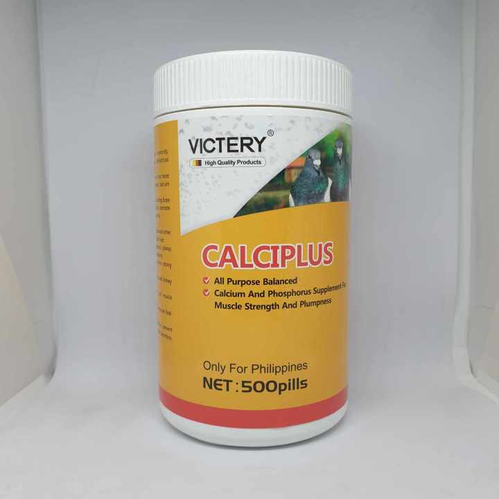 Victery CALCIPLUS 500 Pills 1 Canister, Calci Plus for Pigeons | Lazada PH