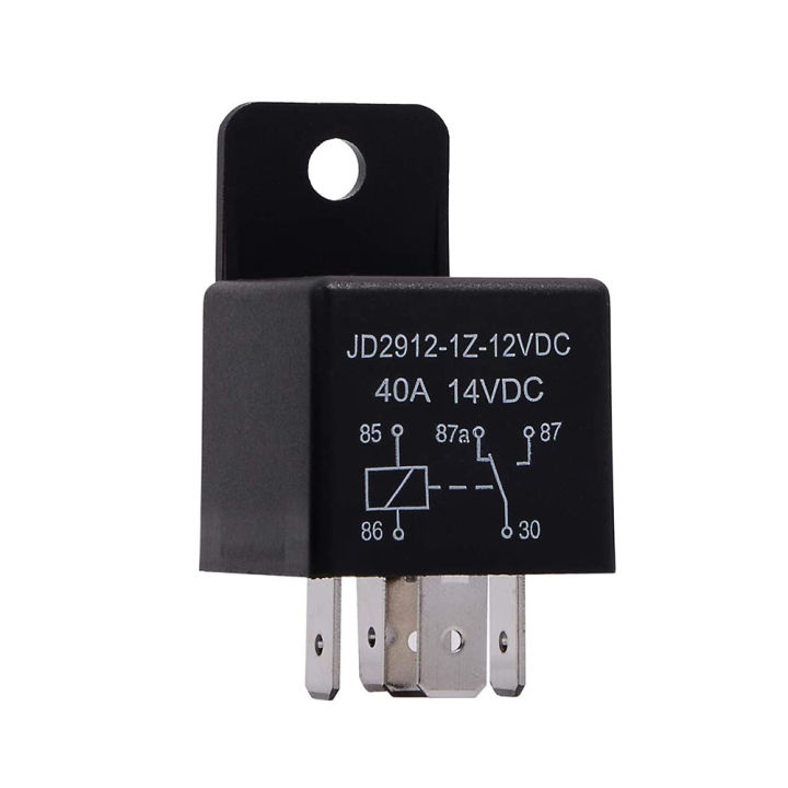 Motor relay 5-pin 12V coil 40 Amps Spdt, model: JD2912-1Z-12VDC 40A ...