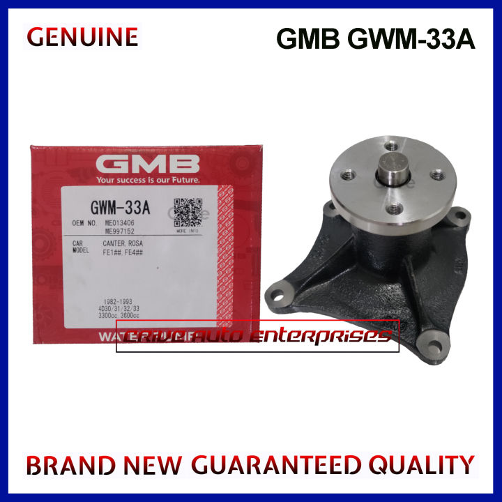 ORIGINAL GMB GWM-33A Water Pump Assembly for Mitsubishi Canter [4D30 ...