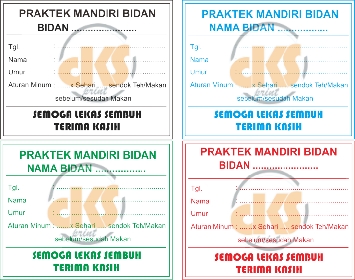 etiket obat stiker/label etiket sirup obat 100pcs | Lazada Indonesia