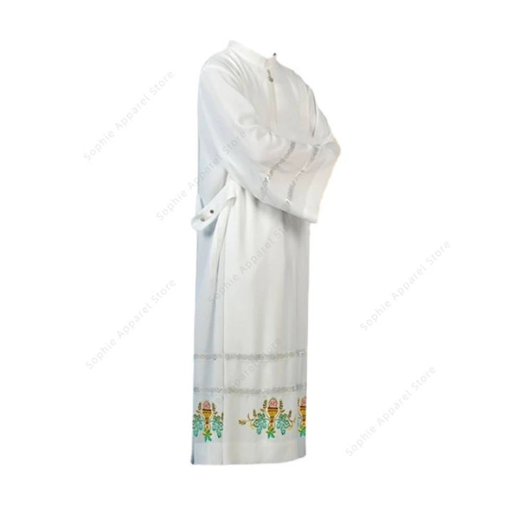 Liturgical Roman Cassock Clergy Catholic Church ALB Embroidery Gown ...