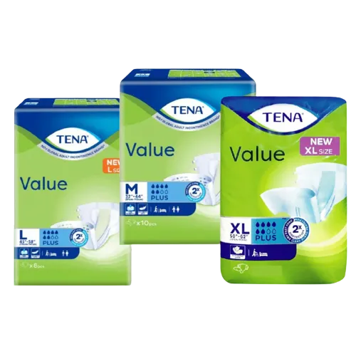 TENA Value adult diaper M10 / L8 / XL8 | Lazada